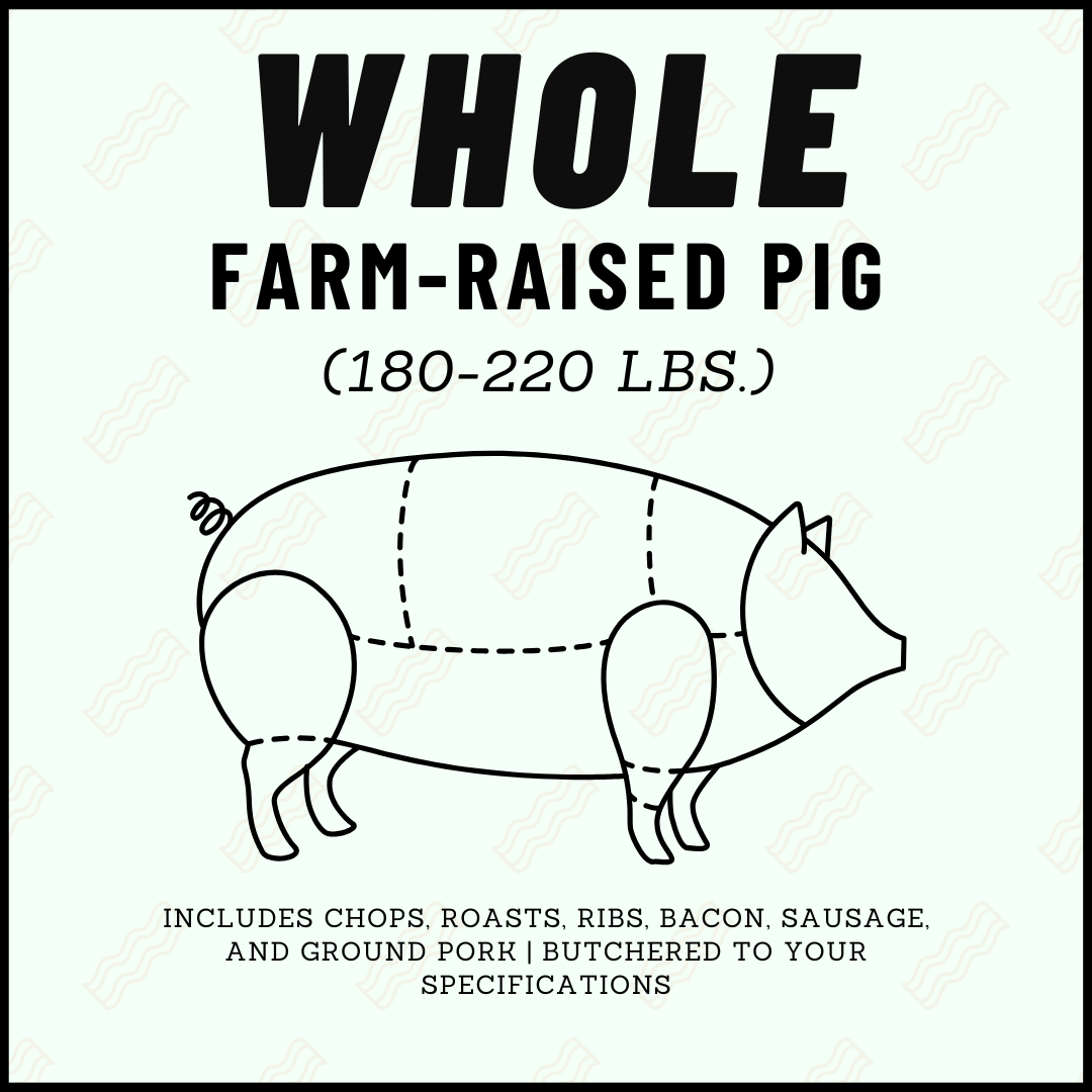 Custom Whole Farm-Fresh Pig 50% DEPOSIT UPFRONT – 3S Cattle Co.